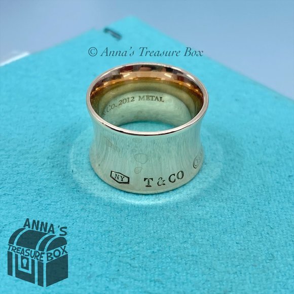 Tiffany & Co. | Jewelry | Tiffany Co Rubedo Metal 837 Wide Concave Ring ...